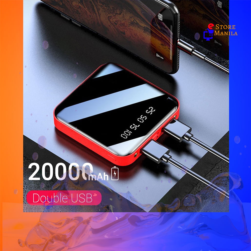 Mini Slim Fast Charge Dual USB Ports Charger 20000mAH